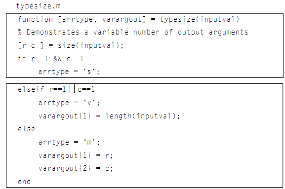 Variable Number Of Output Arguments Function Matlab Programming